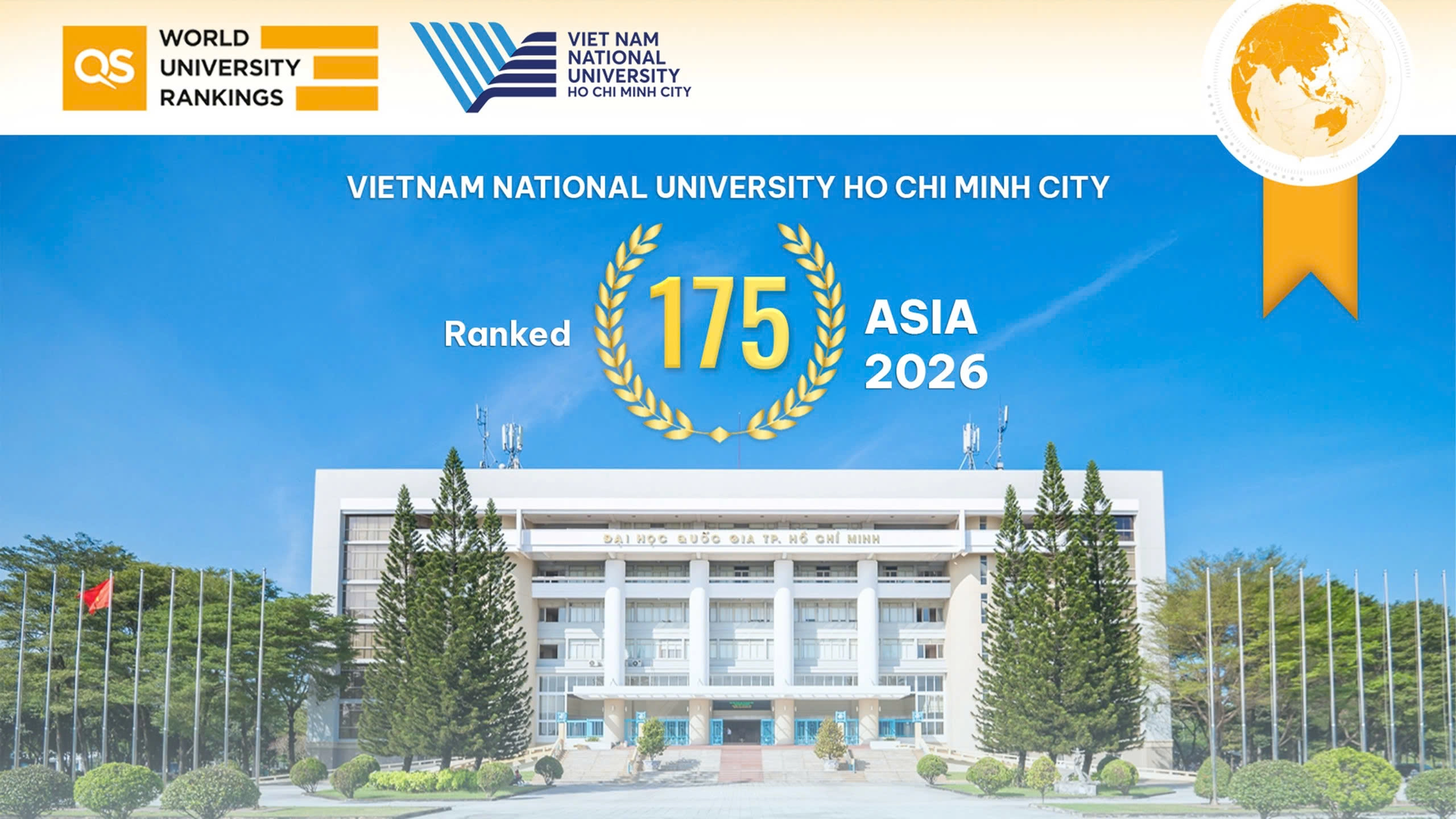 VNU-HCM Rises 9 Places in QS Asia University Rankings 2026, Entering ...